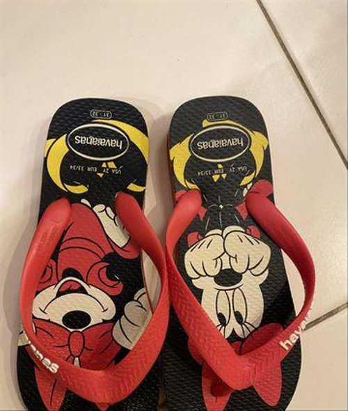 Шлепанцы детские новые Havaianas Disney p.33-34