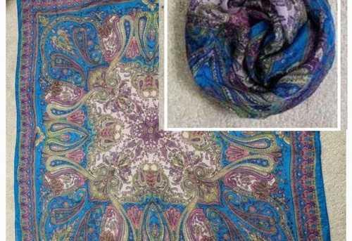Шарфик, платок шелковый из Индии