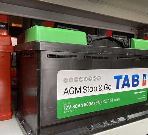 Аккумулятор AGM 80ач Tab Старт-Стоп Гарантия