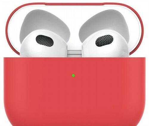 Силиконовый чехол для Apple Airpods 3, красный