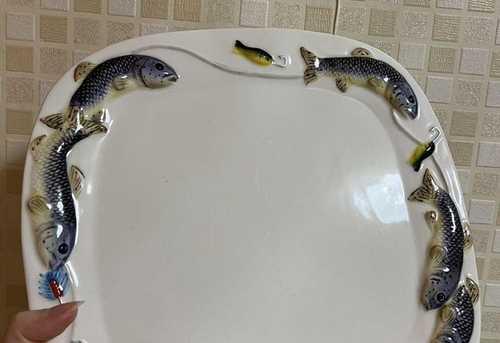 Тарелка много рыбок