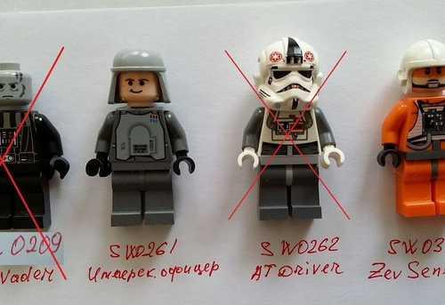 Фигурки и мечи Lego Star Wars