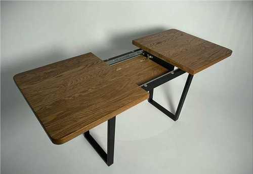 Деревянный стол обеденный раздвижной в стиле лофт