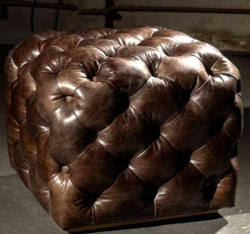 Пуф chesterfield, buttoned leather