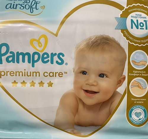 Подгузники Pampers premium care 3 6-10кг