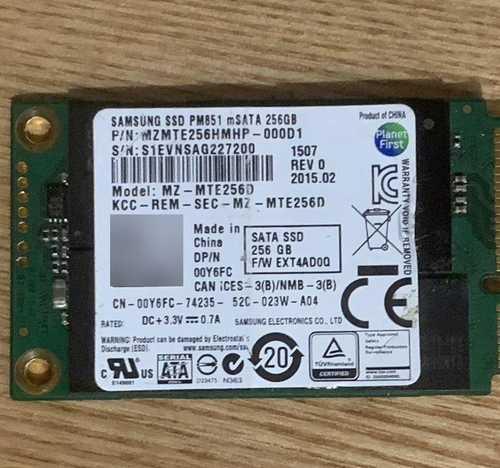 SSD msata Samsung PM851 256 GB в ремонт