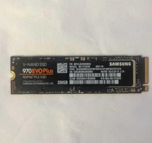 SSD диск Samsung M.2 970 EVO Plus 250 Гб