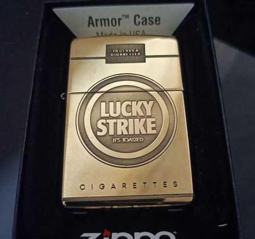 Зажигалка zippo с гравировкой Lucky Strike