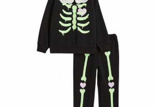 Комплект одежды H&M Skeleton 2 предмета, черный