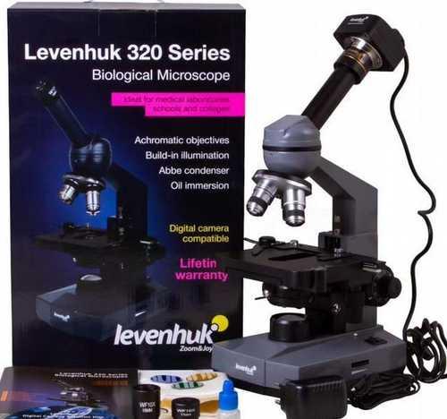 Микроскоп цифровой Levenhuk D320L plus, 3,1 Мпикс, монокулярный