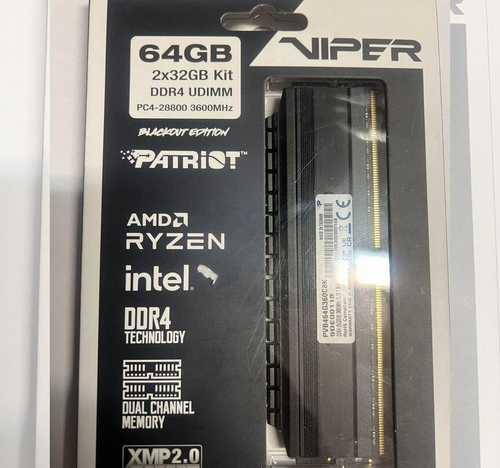 Оперативная память ddr4 64gb 3600 Patriot