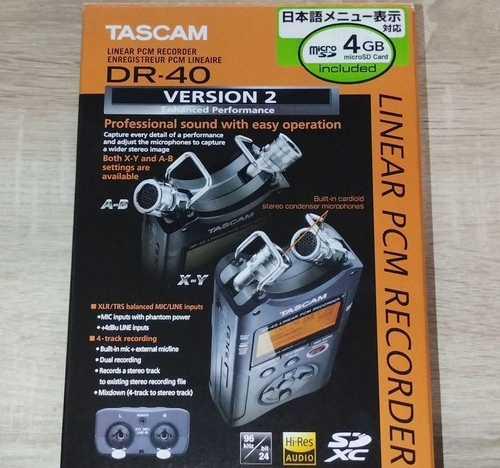 Tascam dr-40 рекордер
