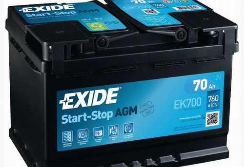 Аккумулятор 70 Ач Exide AGM EK700 на Start-Stop