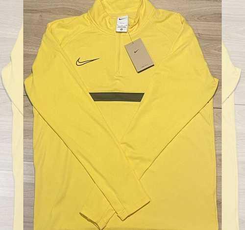 Джемпер Nike dri fit zip 1/4 желтый