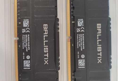 Crucial Ballistix Black BL2K8G32C16U4B 16 гб