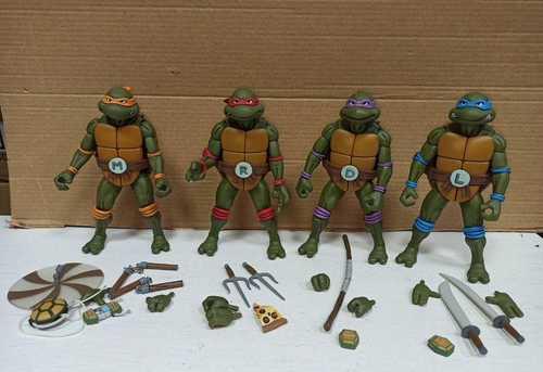 4 фигурки Neca tmnt Raphael, Michelangelo, Donatel