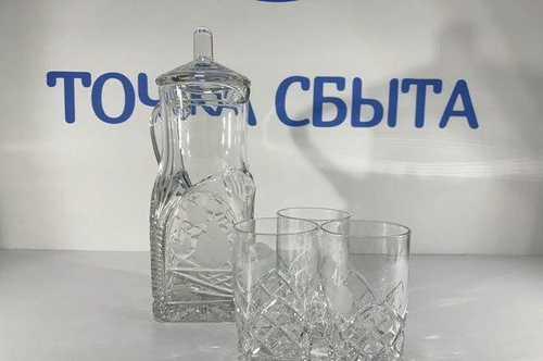 Набор Кувшин со стаканами Хрусталь Дятьковский