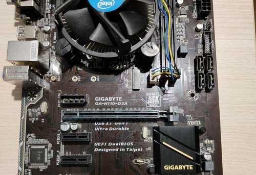 Материнская плата gigabyte ga-h110-d3a с проц