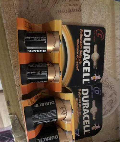 Батарейки Duracell d c