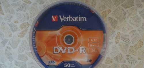DVD-R диски Verbatim (упаковка 50 шт.)