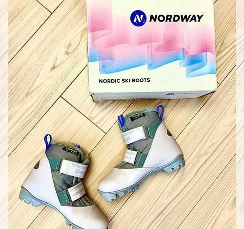 Лыжные ботинки детские nordway 34 серый