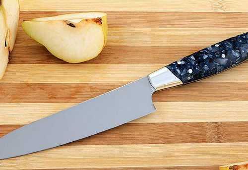 Кухонный нож Шеф № 3 сталь 95Х18 рукоять акрил син