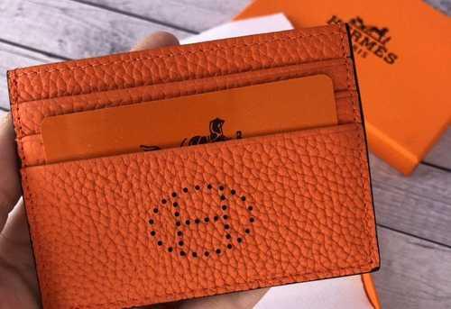 Картхолдер из натуральной кожи Hermes