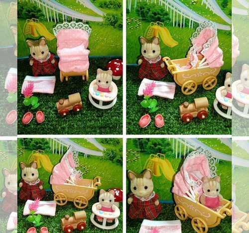 Sylvanian Families Коляска Звери,манеж