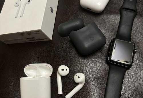 Apple watch 3 42mm на запчасти/Airpods 2/Кейс