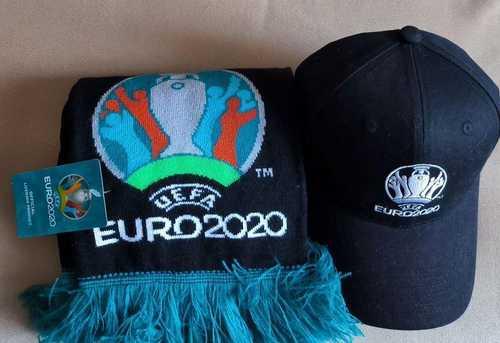 Бейсболка и шарф uefa euro 2020 новые