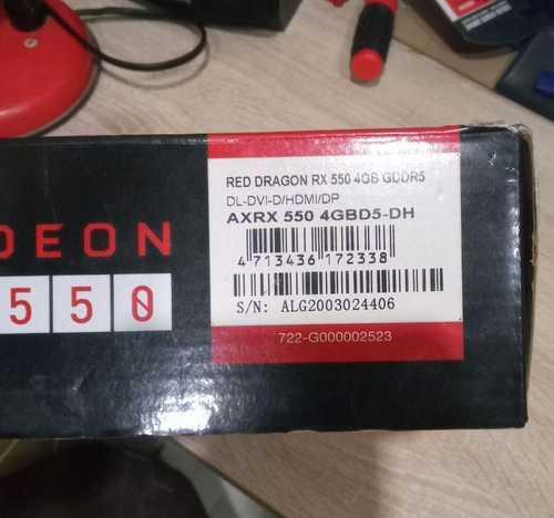 Видеокарта RED dragon RX 550 4 GB gddr5