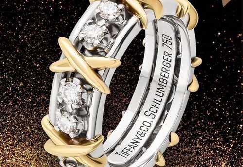 Кольцо Tiffany, натуральное золото и бриллианты