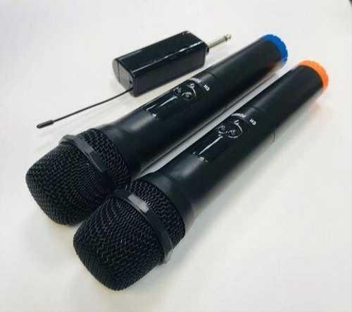 Микрофон беспроводной (U-602) комплект 2шт адаптер