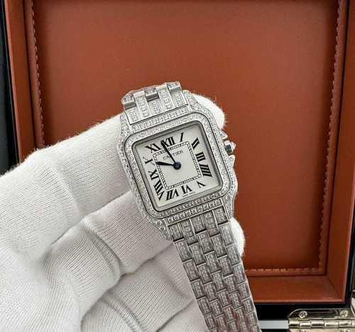 Часы Cartier Panthere 27mm Diamond Full Pave