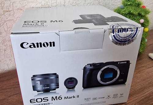 Canon EOS m6 mark ii + адаптер