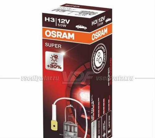 Лампа галогенная osram H3 Super 12V 55W, 1шт