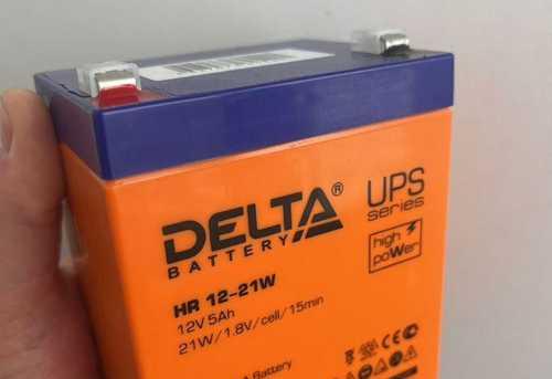 Аккумулятор для ибп 12v 5Ah Delta HR 12-21 W