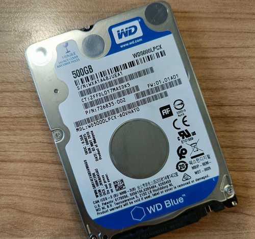 WD WD5000lpcx 500Gb жёсткий для ноутбука