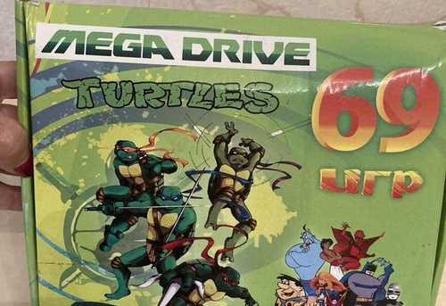 Игровая приставка mega drive turtles