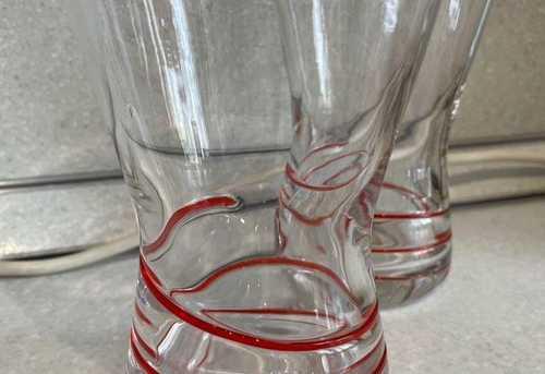 Большие стаканы для коктейлей из цветного стекла