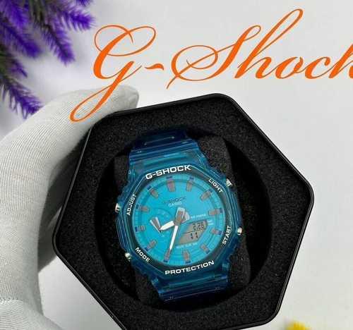 Часы casio g shock skeleton blue
