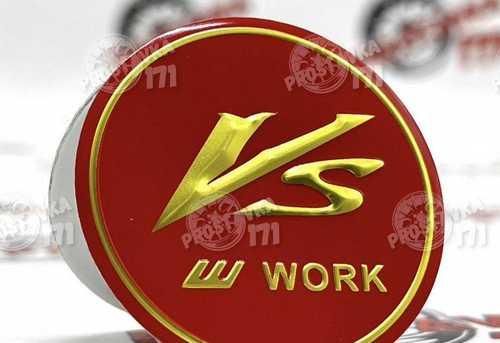 VS work 3D стикеры 45мм (красные)