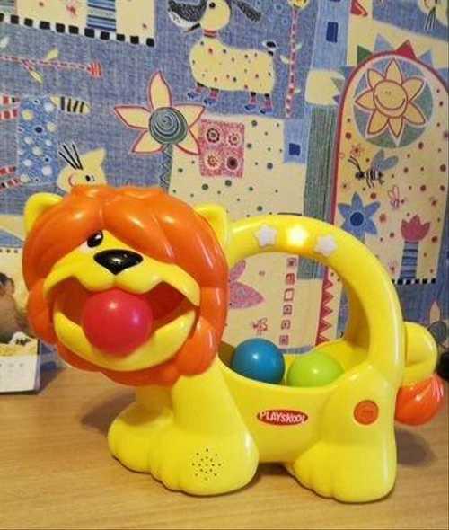 Весёлый львенок "playskool"игрушка развивающая