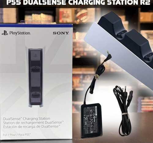 Зарядная станция для 2 геймпадов PS5 DualSense R2