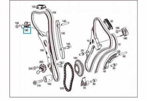 Натяжитель цепи (шт.) Mercedes Новое/Оригинал