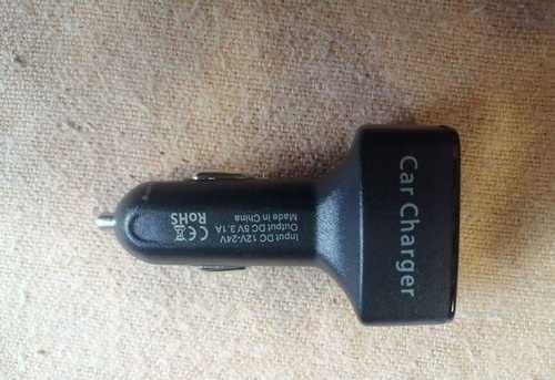 Автомобильное зарядное устройство с двумя USB-порт