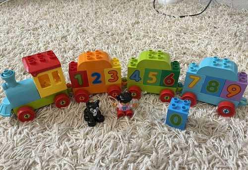 Lego duplo 10847 поезд, учимся считать