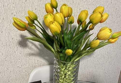 Тюльпаны силиконовые реалистичные 15 штук