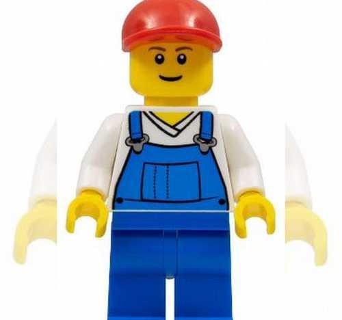 Минифигурка Lego Overalls Blue over V-Neck Shirt