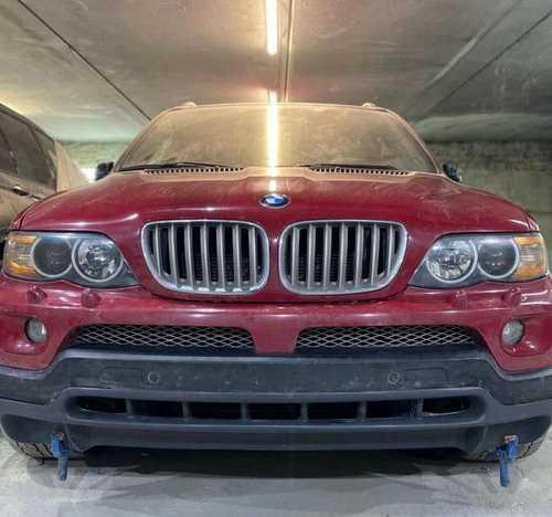 Губа, накладка, юбка на передний бампер BMW X5 E53